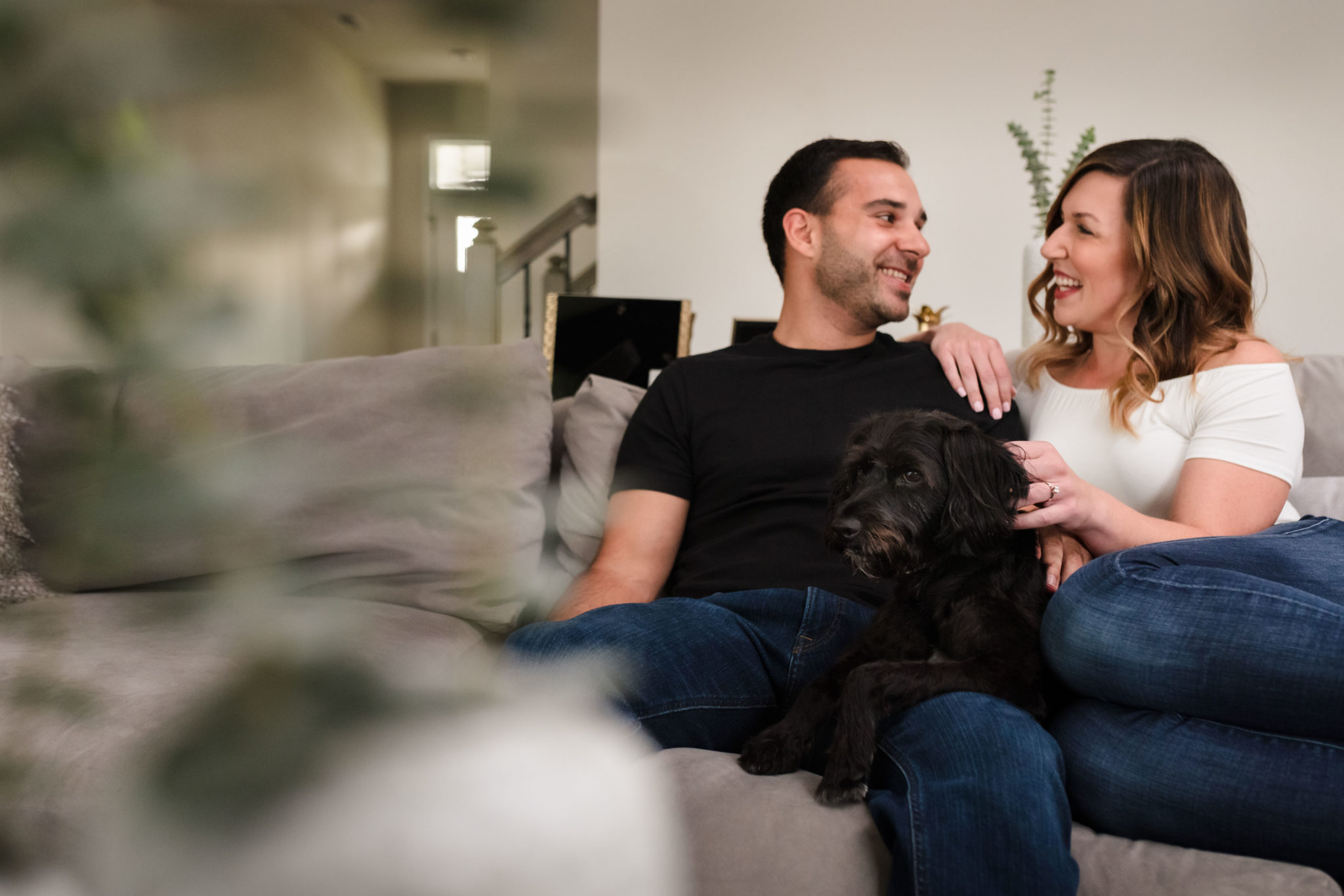 Fun At-Home Engagement Photos | Rachel and Joe