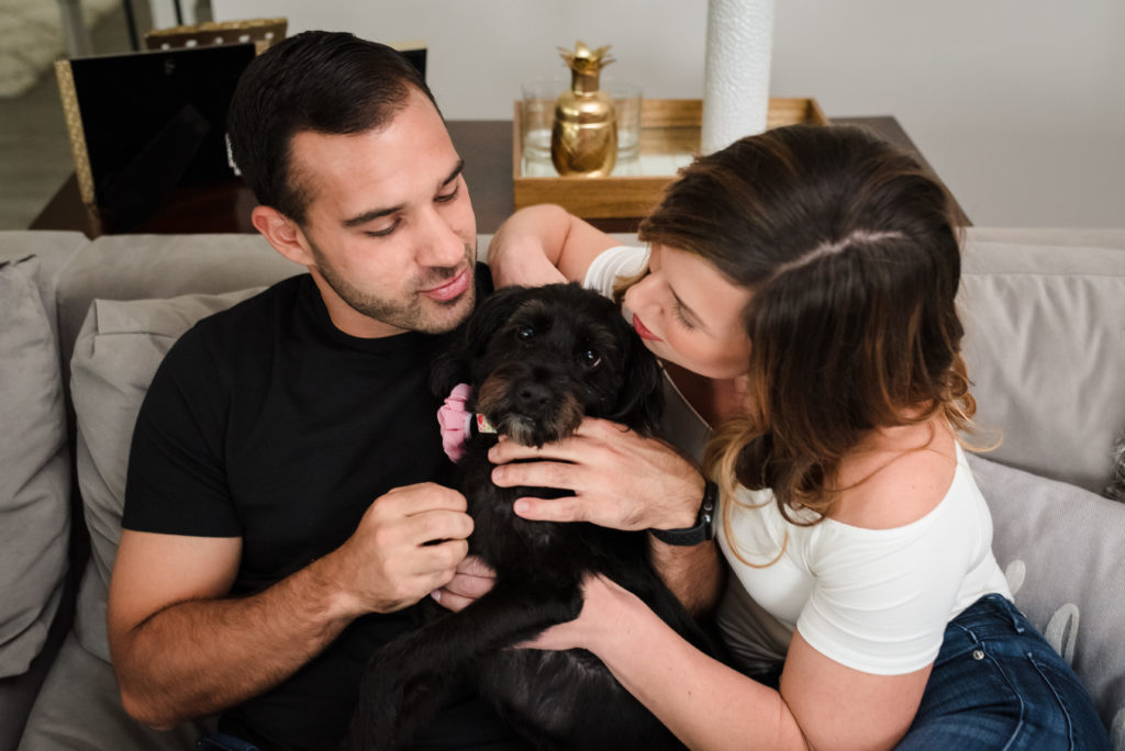 Fun At-Home Engagement Photos | Rachel and Joe