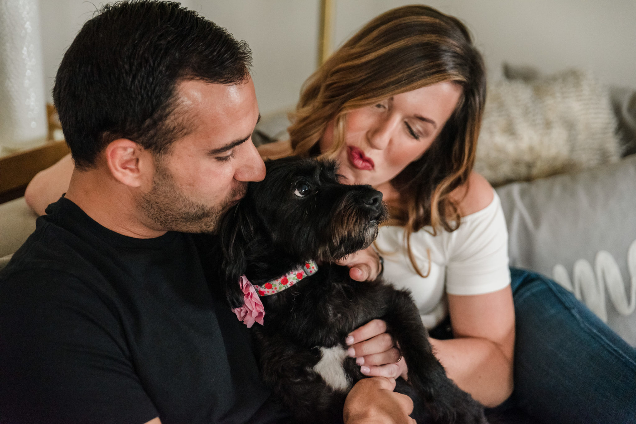Fun At-Home Engagement Photos | Rachel and Joe