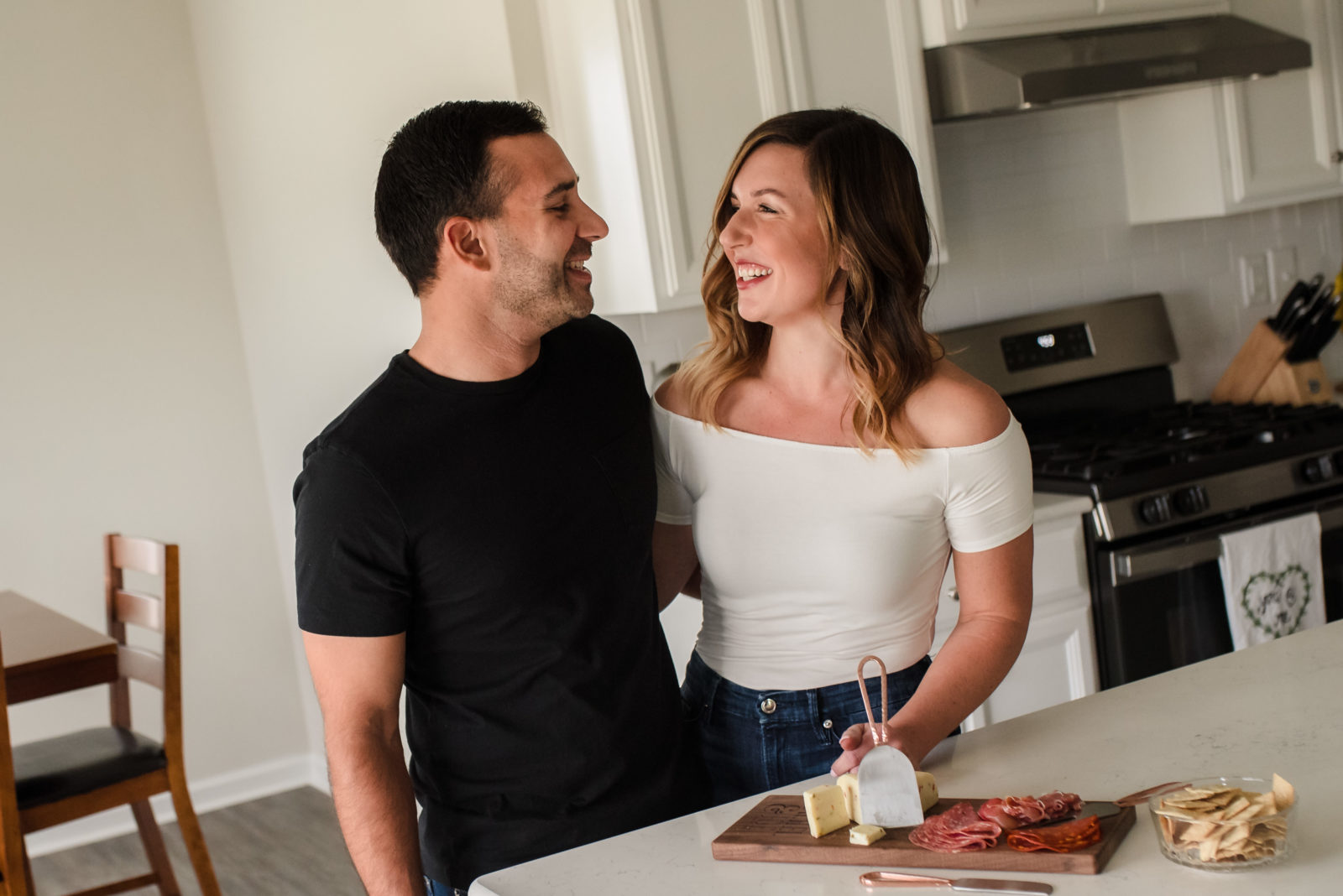Fun At-Home Engagement Photos | Rachel and Joe