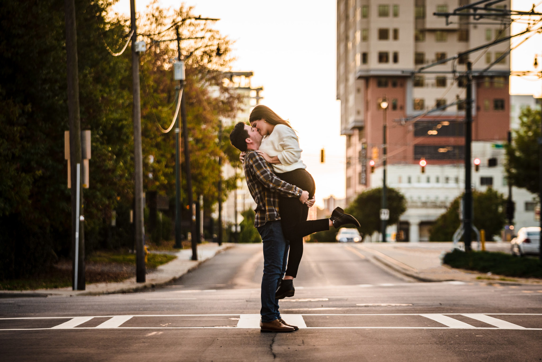 Uptown Charlotte Engagement Session| Alex + Jacob